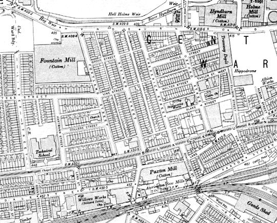 Map of Accrington Central Ward, Polling District B